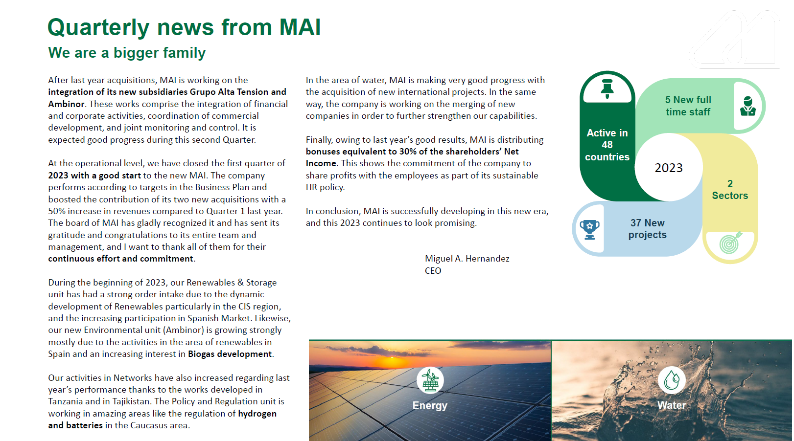 Quarterly News from MAI - MAI Group