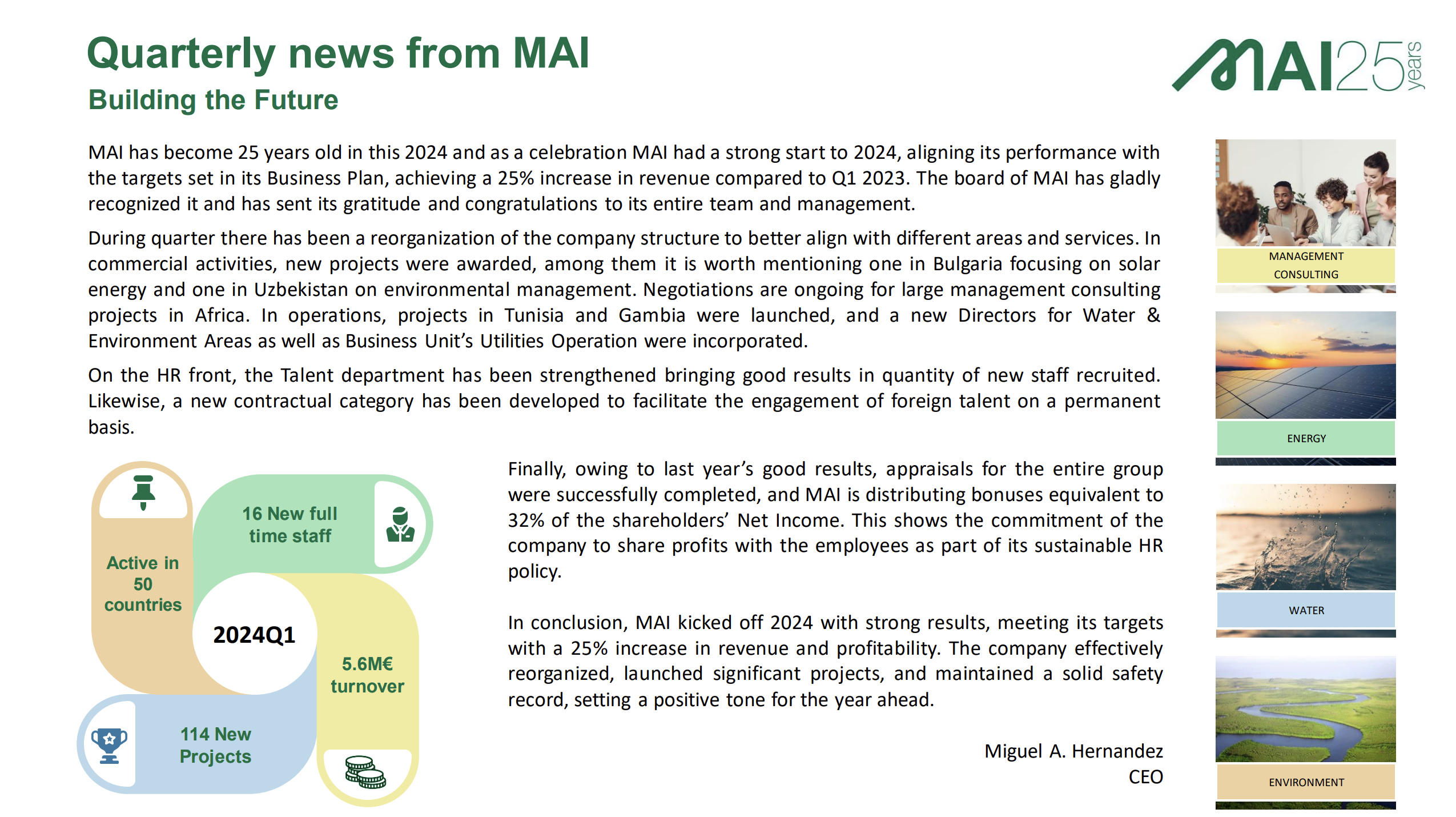 Quarterly News from MAI Group! - MAI Group