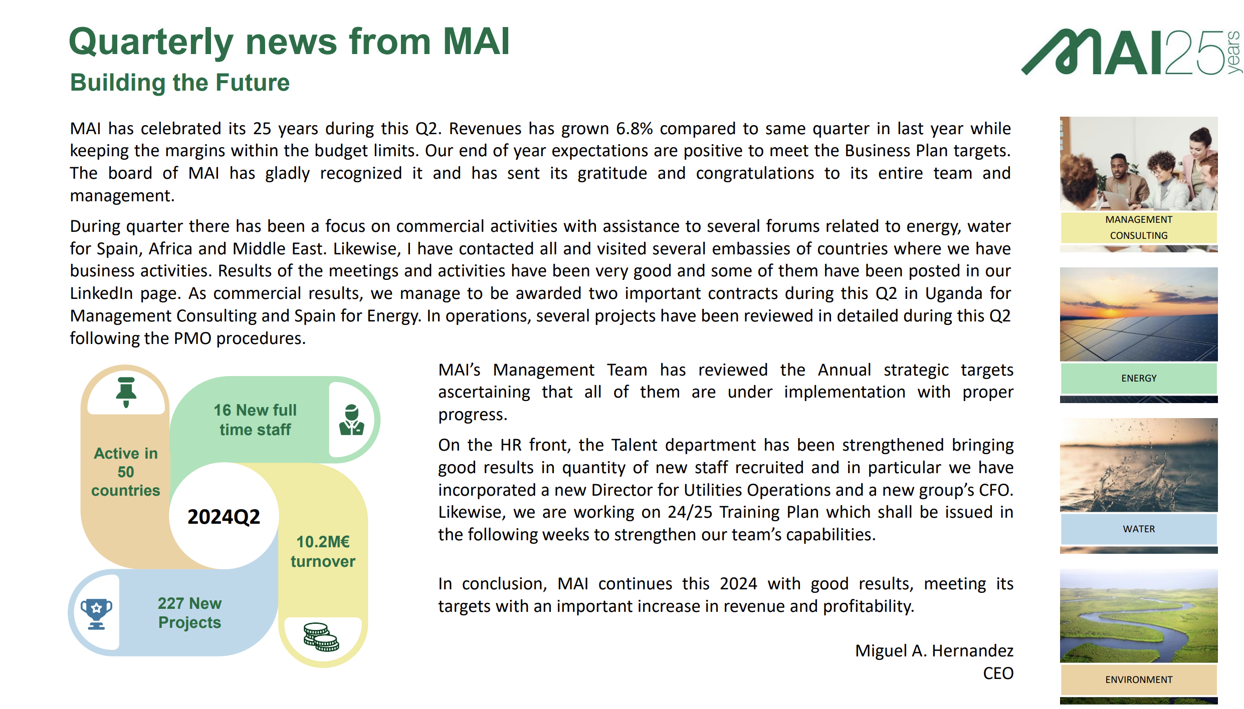 Quarterly News from MAI! - MAI Group